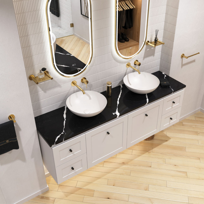 ALUCA ABOVE COUNTER BASIN 400MM RB821M MATTE WHITE - Choice Supplies
